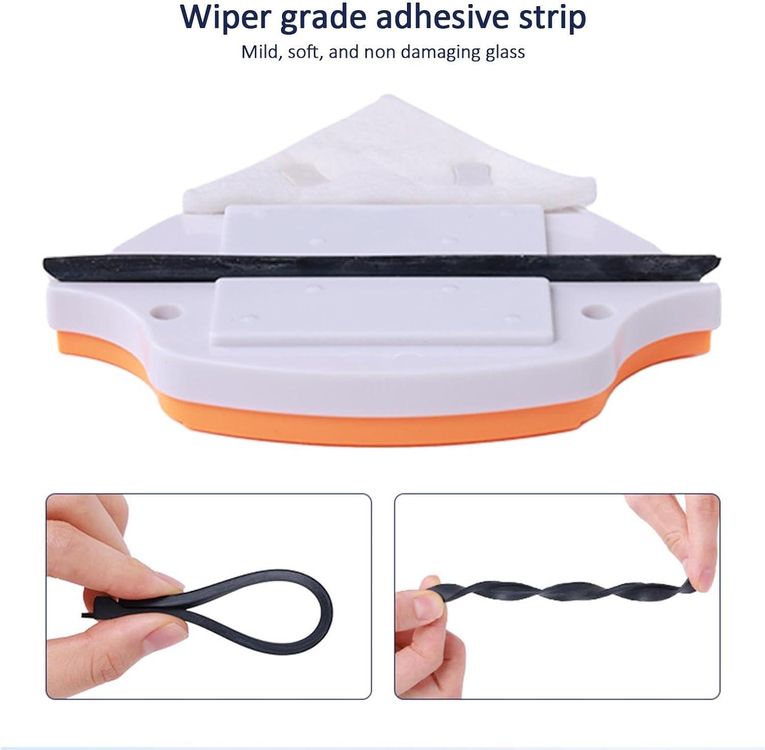 Double Sided Magnet Window Cleaner Triangular Window Glass Wiper With ...