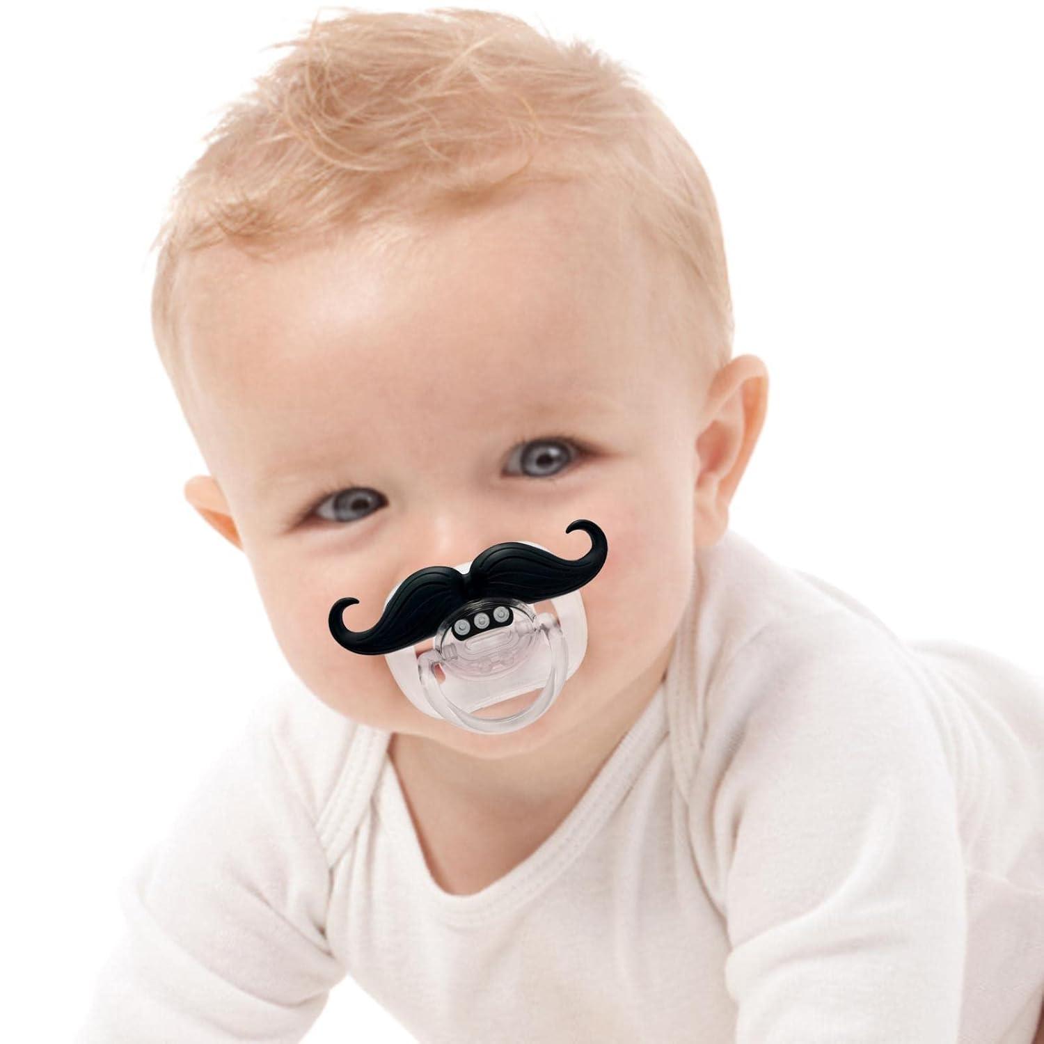Funny Silicone Baby Pacifier with Beard & Mustache | Food-Grade Safe ...