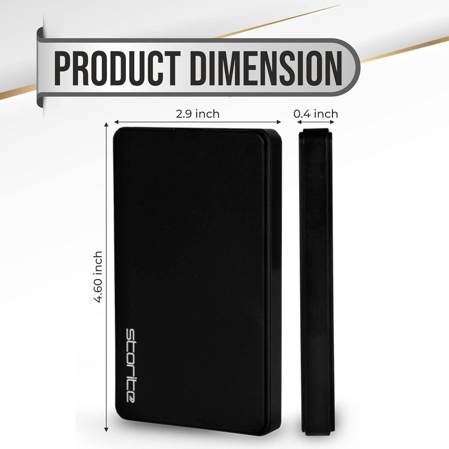 Storite Ultra Slim Portable External Hard Drive - 320GB - Black | Buy ...