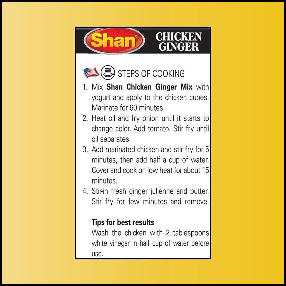 Shan Chicken Ginger 50g - Authentic Pakistani Spice Mix (Pack of 1 ...