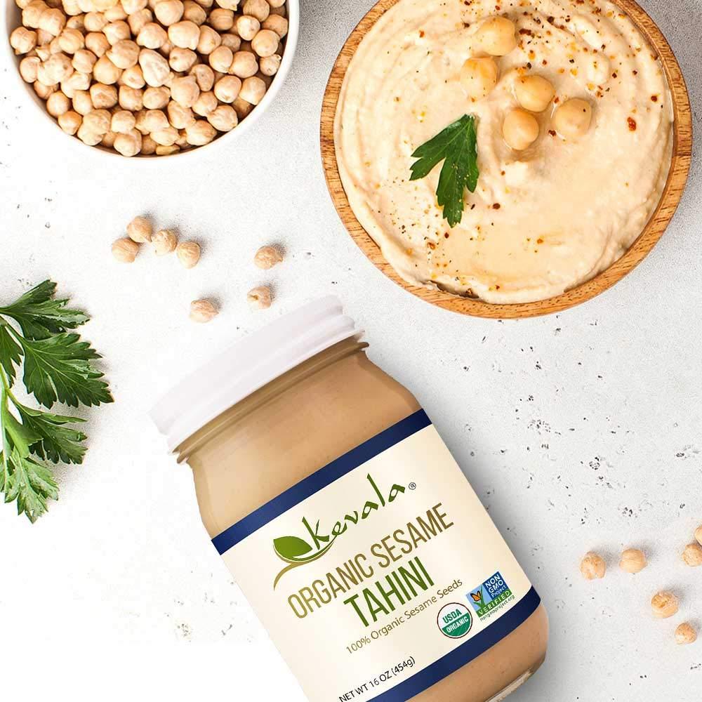 Kevala Organic Tahini 16 oz - Pack of 5 | Pure, Unsalted Sesame Seed ...