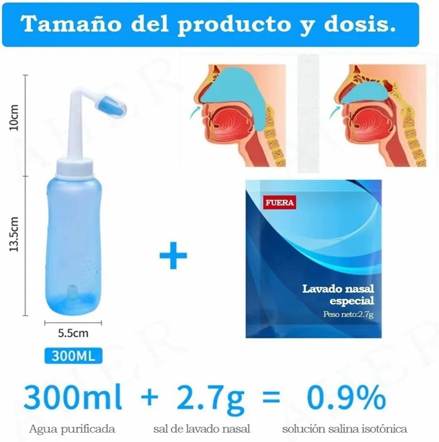 300ml Nose Rinse Bottle Food Nasal Wash Cleaner Nasal Flush Bottle for ...