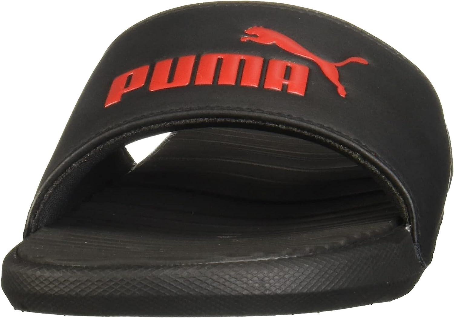PUMA Cool Cat Slide Sandal - Men's Size 10, Black & High Risk Red | Buy ...
