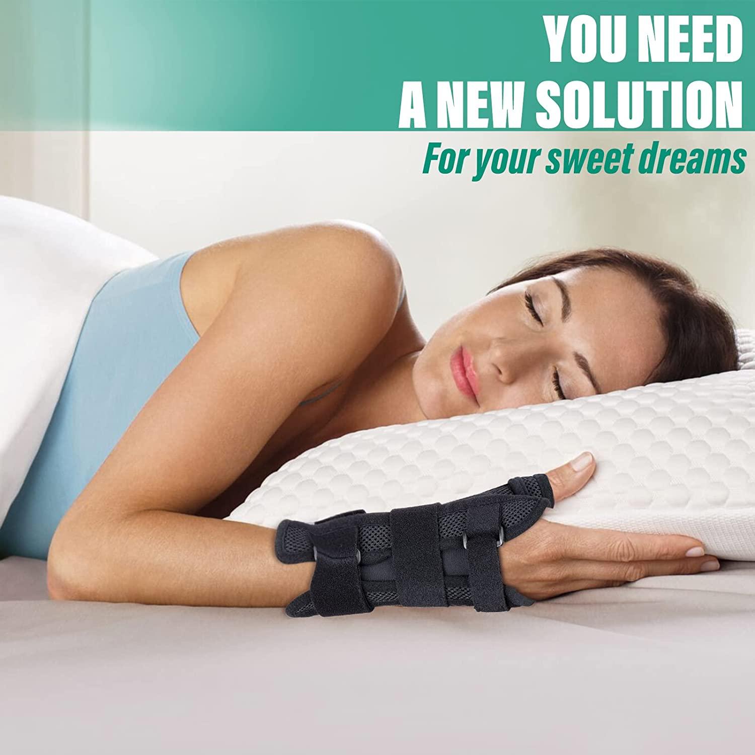 NEENCA Wrist Support Brace, Adjustable Night Sleep Hand Support Brace ...
