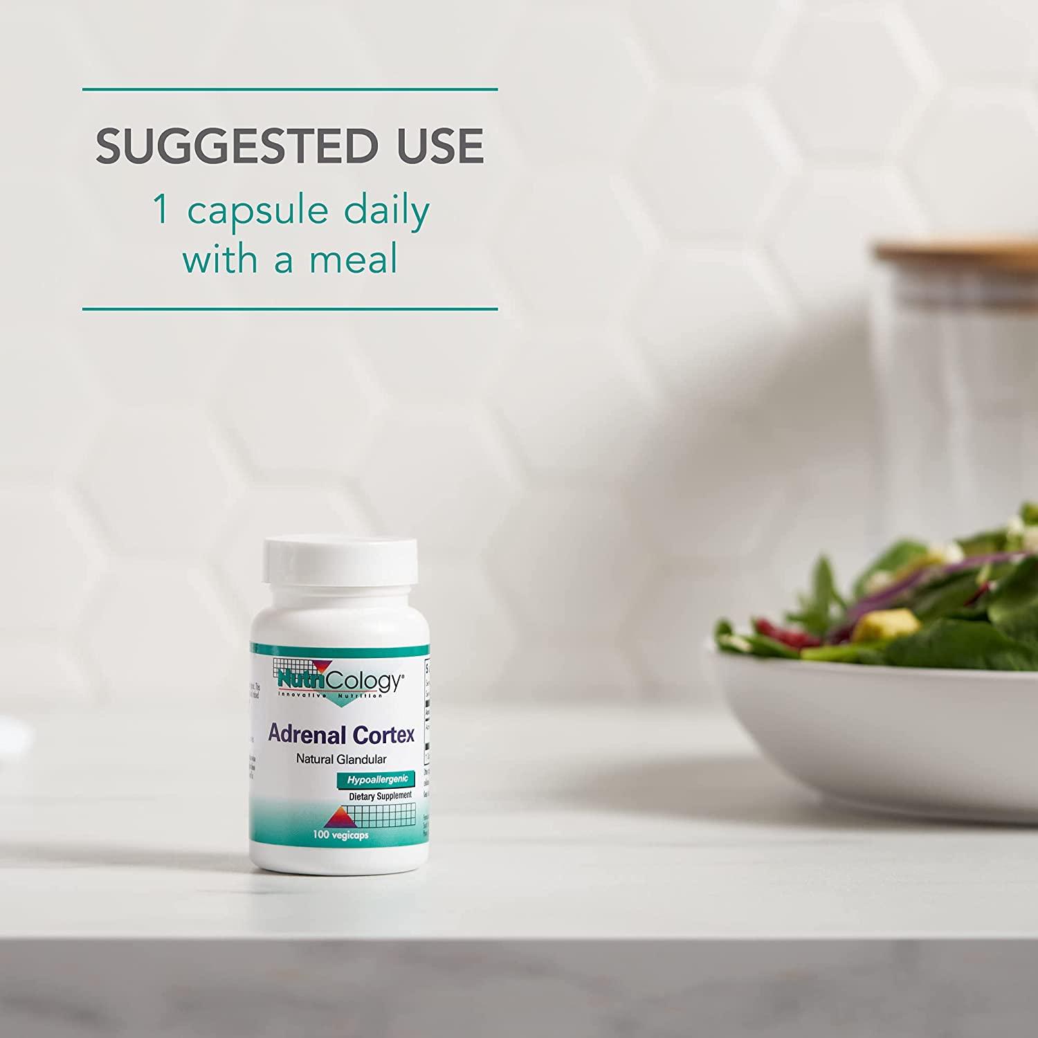 Nutricology Adrenal Cortex Natural Glandular - 100 Vegicaps for ...