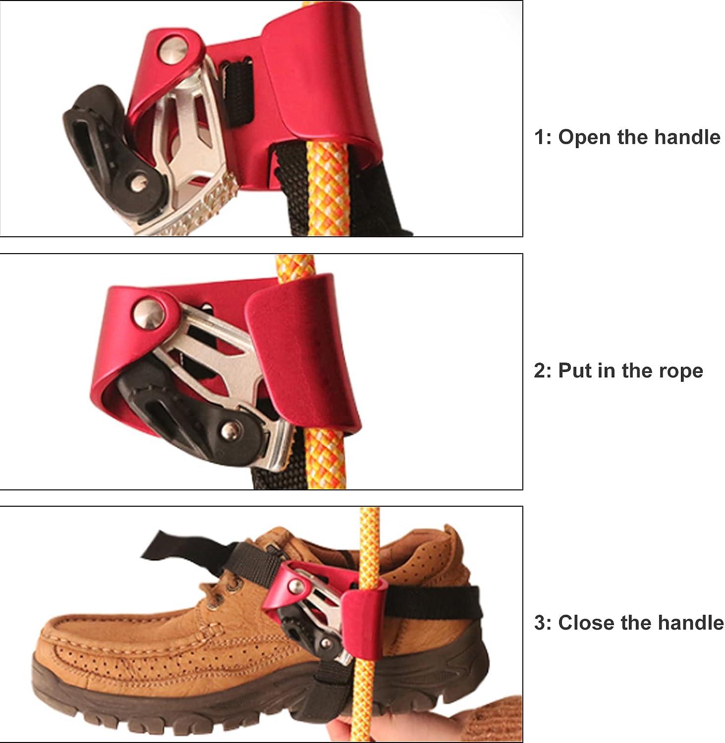 S.E.PEAK Foot Ascender Riser for Rock Climbing & Arborist - Orange ...