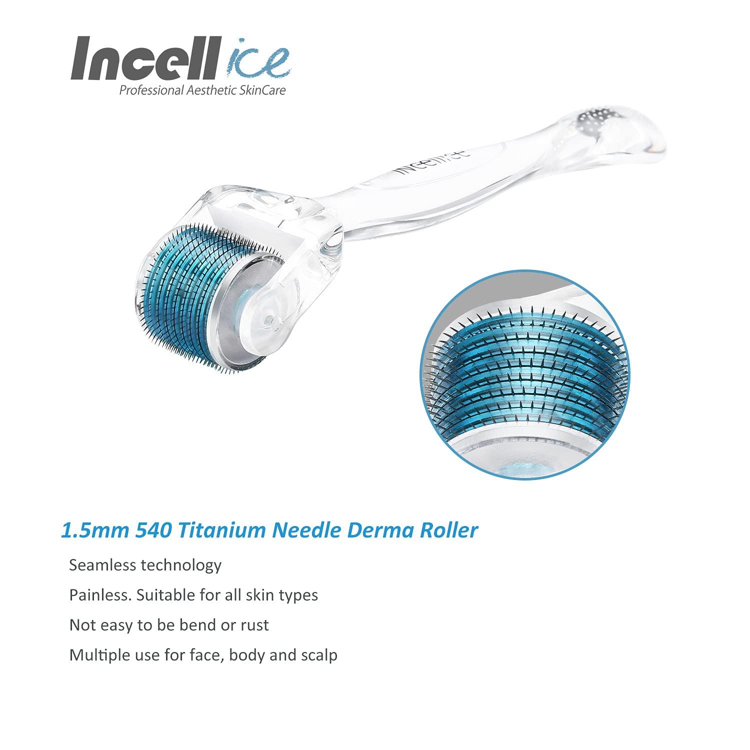 Professional Titanium Derma Roller for Hair, Beard Growth & Skin Care ...