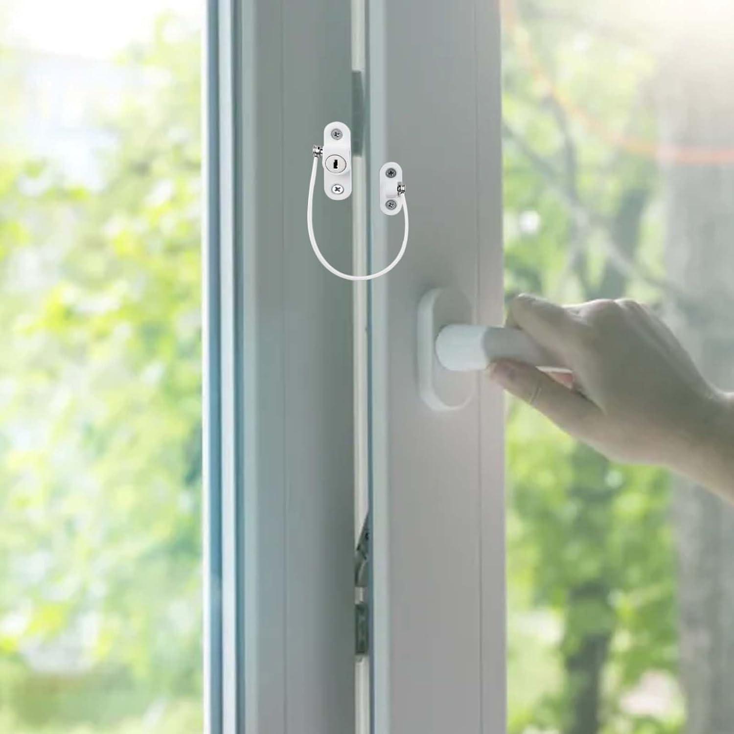 2 PCS Upvc Window Locks with Keys and Screws - Child Safety Restrictors ...