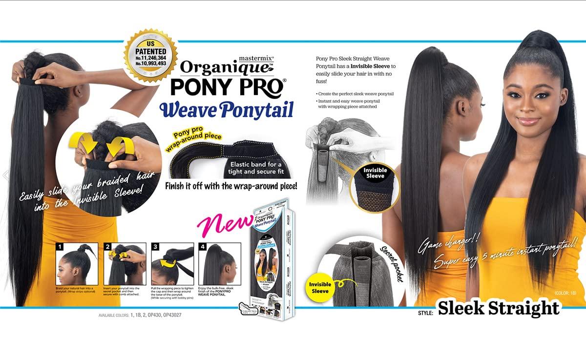 FreeTress Milky Way Organique Pony Pro Sleek Straight Ponytail (1B ...