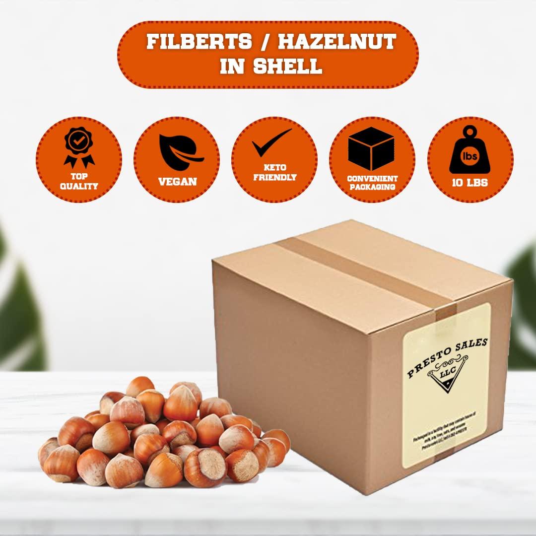 Presto Sales Raw Hazelnuts (Filberts) In Shell 160 oz. | Non-GMO ...