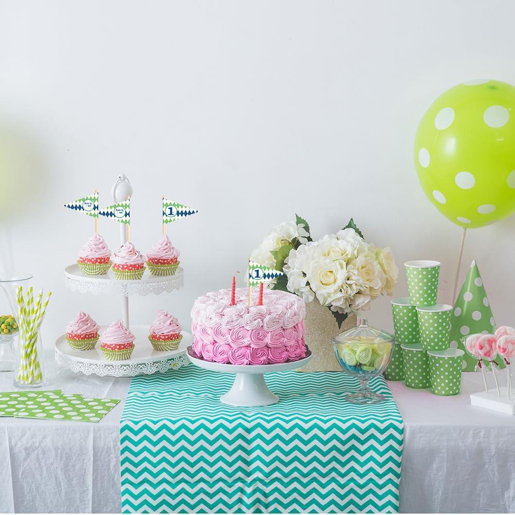 VOWFOO Golf Themed Toothpick Flags 20 PCS Hole In One 1st Birthday Golf ...