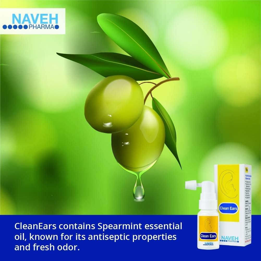 Naveh Pharma CleanEars Earwax Removal Spray + Otic Guard Ear Infection ...
