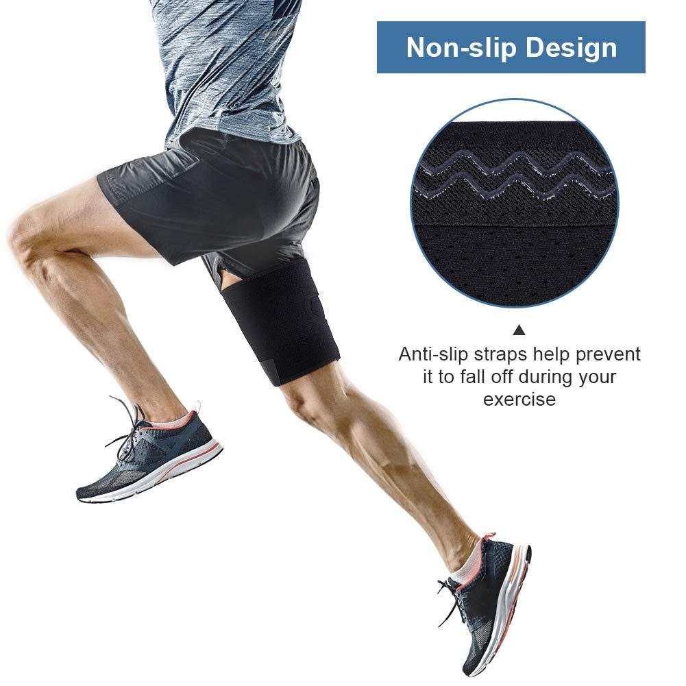 Thigh Bandage for Muscle Fiber Tear | Adjustable Neoprene Compression ...