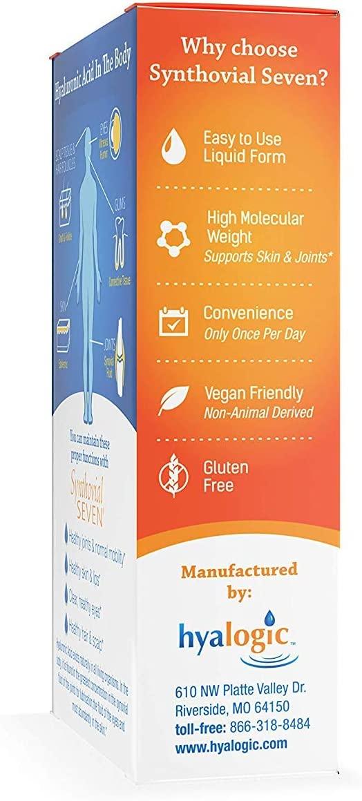 Hyalogic Synthovial Seven Hyaluronic Acid Liquid - Vegan HA Joint ...