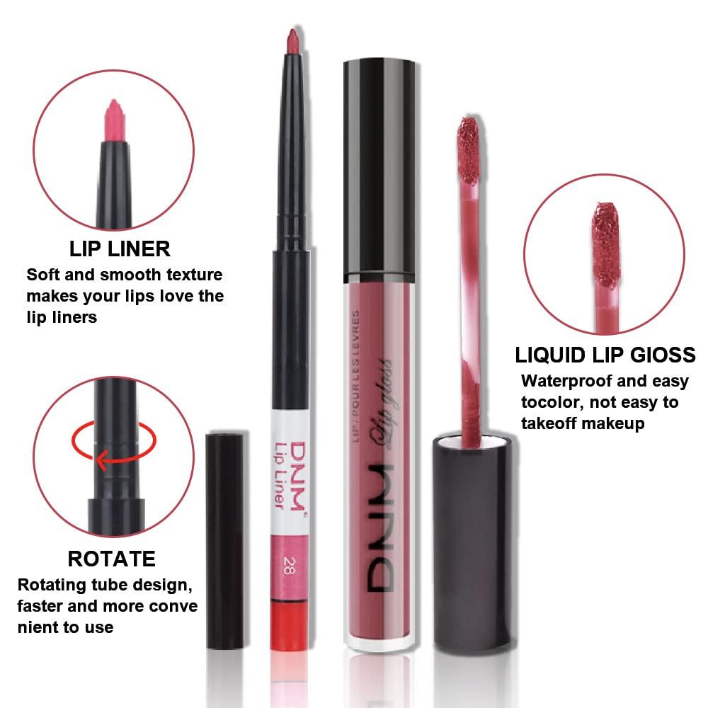 Matte Mauve Lip Liner and Liquid Lipstick Set - Long Lasting ...