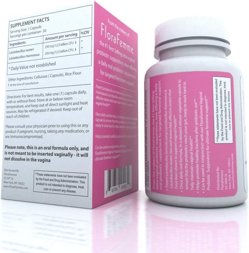 FLORAFEMME Ultimate Oral Probiotic Supplement - Supports Urinary Tract ...