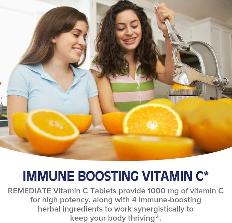 REMEDIATE Vitamin C 1000mg with Citrus Bioflavonoids, Rose Hips ...