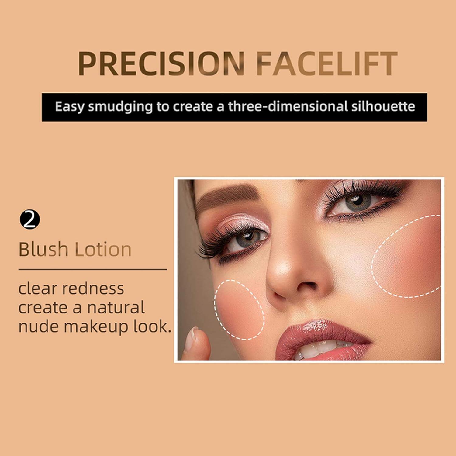 Long-Lasting Liquid Facial Blush with Pillow Applicator - Creamy Smooth ...