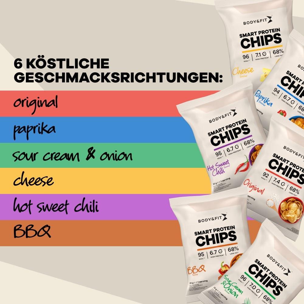 Buy Body & Fit Smart Protein Chips - Sour Cream & Onion | Protein Snack ...