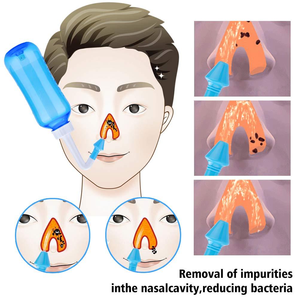 Nasal Rinse & Shower Bottle 300ml - Neti Pot Sinus Kit for Adults ...