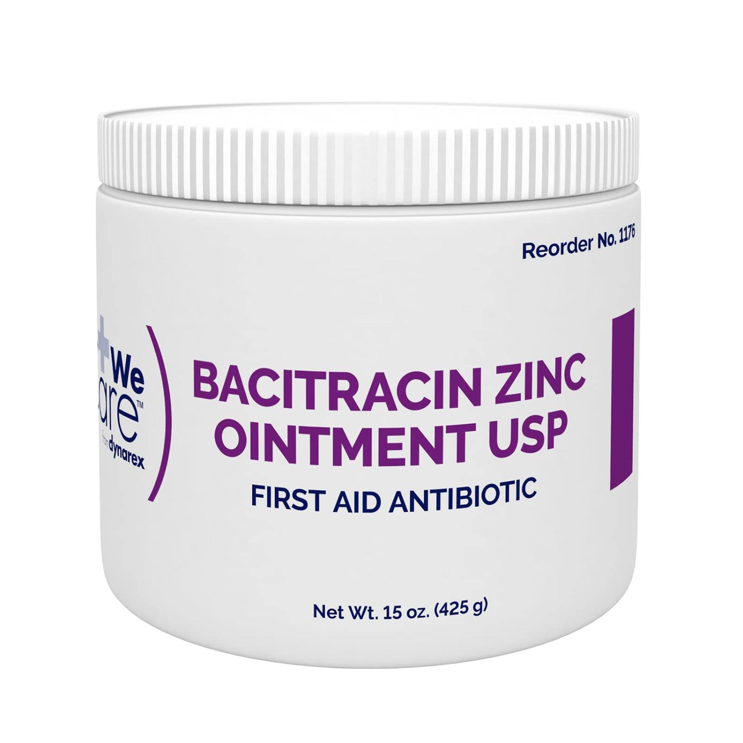 Dynarex Bacitracin Zinc Ointment USP - 15 oz. / 425g Jar - Ideal for ...