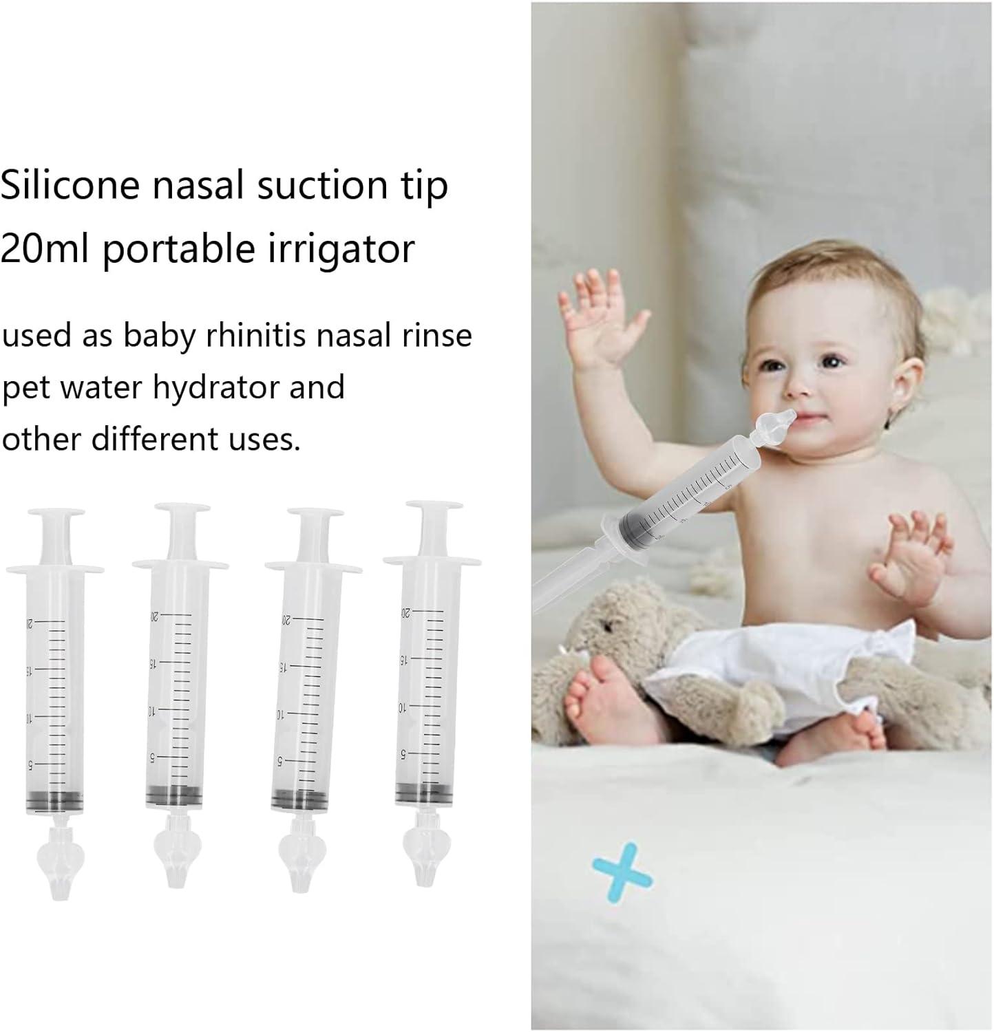 Professional Syringe Baby Nasal Irrigator 4pcs Reusable Portable 20ml ...