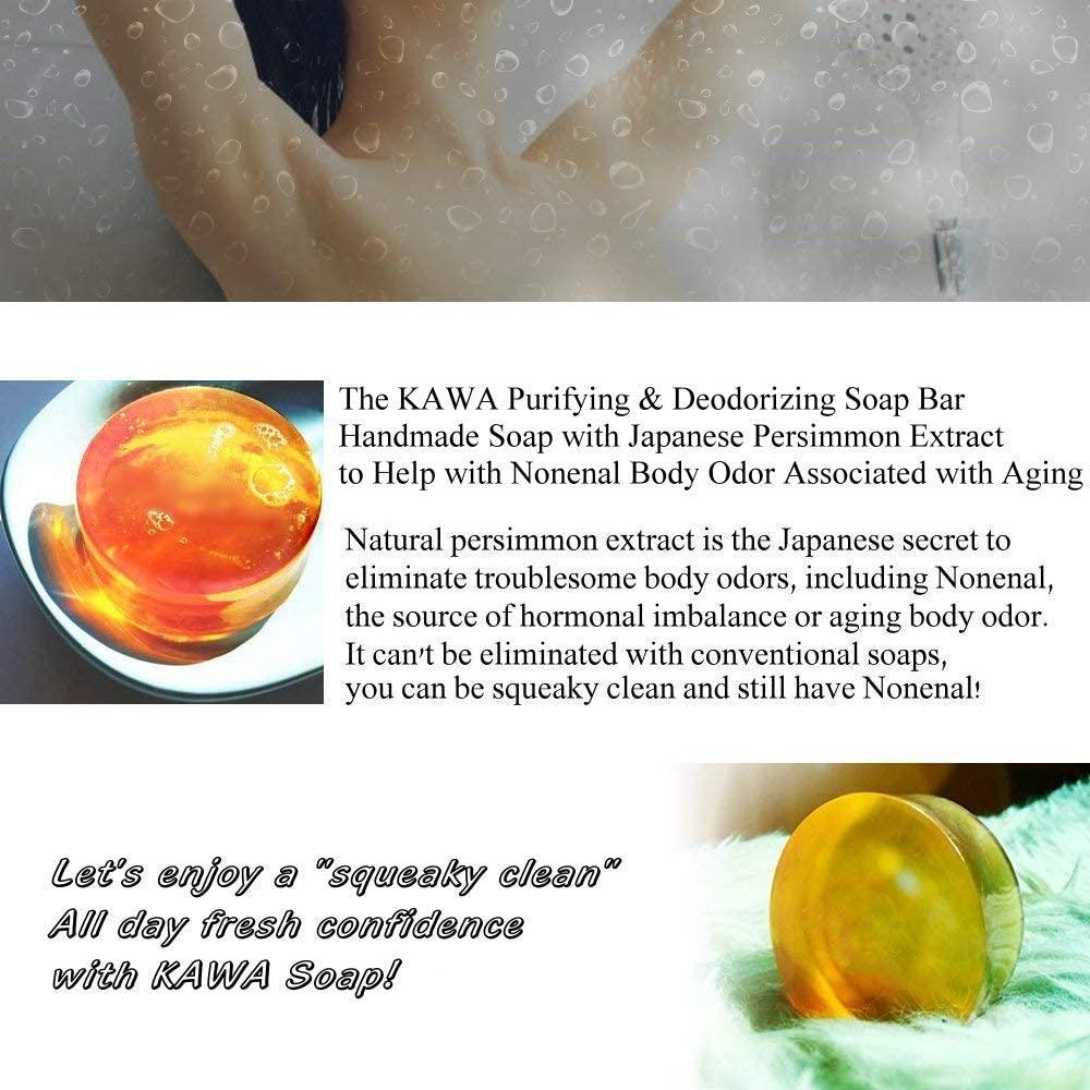KAWA Anti-Aging Odor Soap with Japanese Persimmon & Green Tea Extract ...