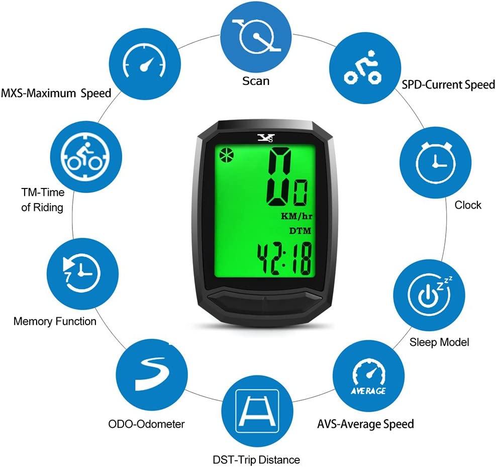 Waterproof Wireless Bicycle Speedometer LCD Odometer | Multi-Function ...