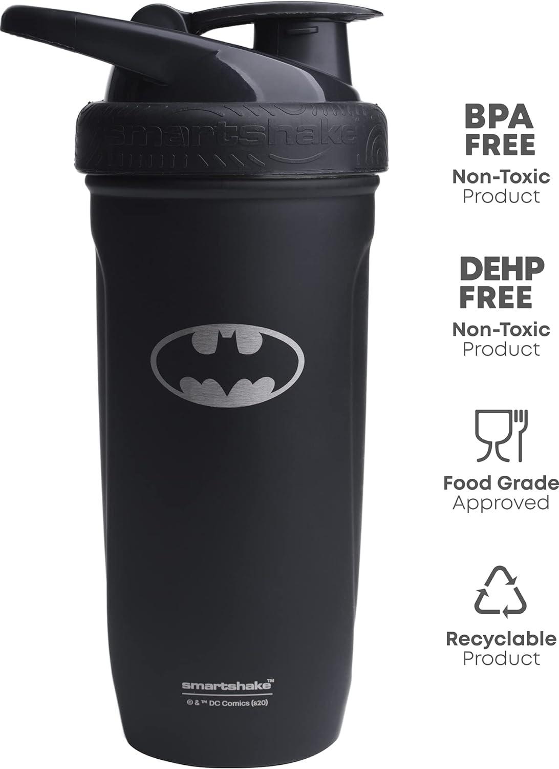 Justice League Smartshake 900ml Stainless Steel Protein Shaker Bottle ...