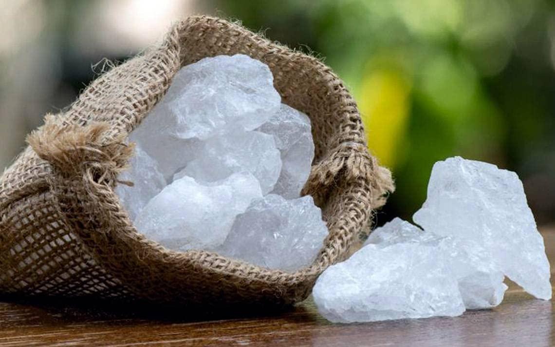 Yerbero Alum Stone Block 1 LB | Natural White Alum Crystal Rock for ...