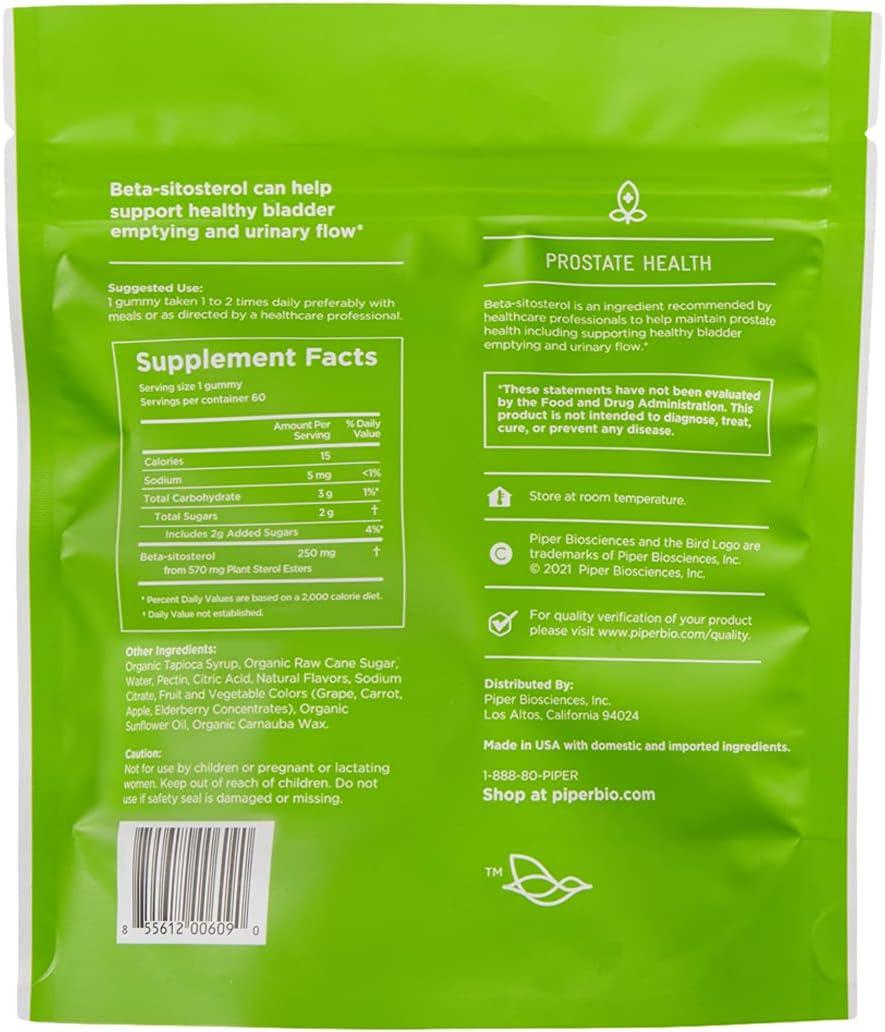 Beta Sitosterol Prostate Gummies - Supports Healthy Bladder & Urinary ...