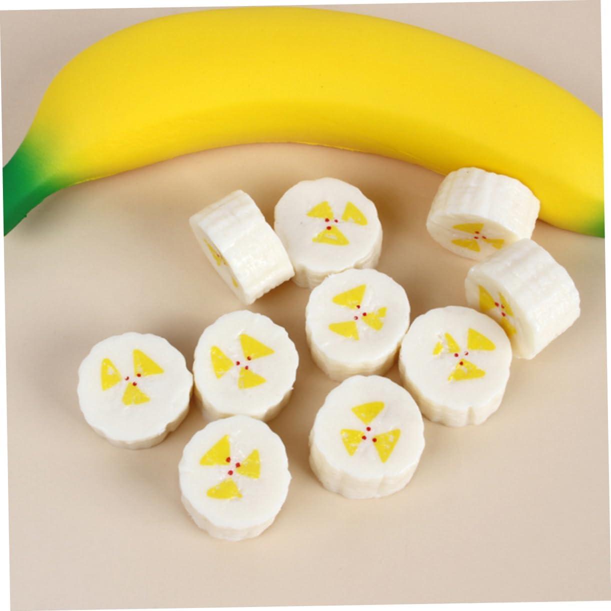 Toyvian 32 pcs Artificial Banana Slice Model vegetable banana ...