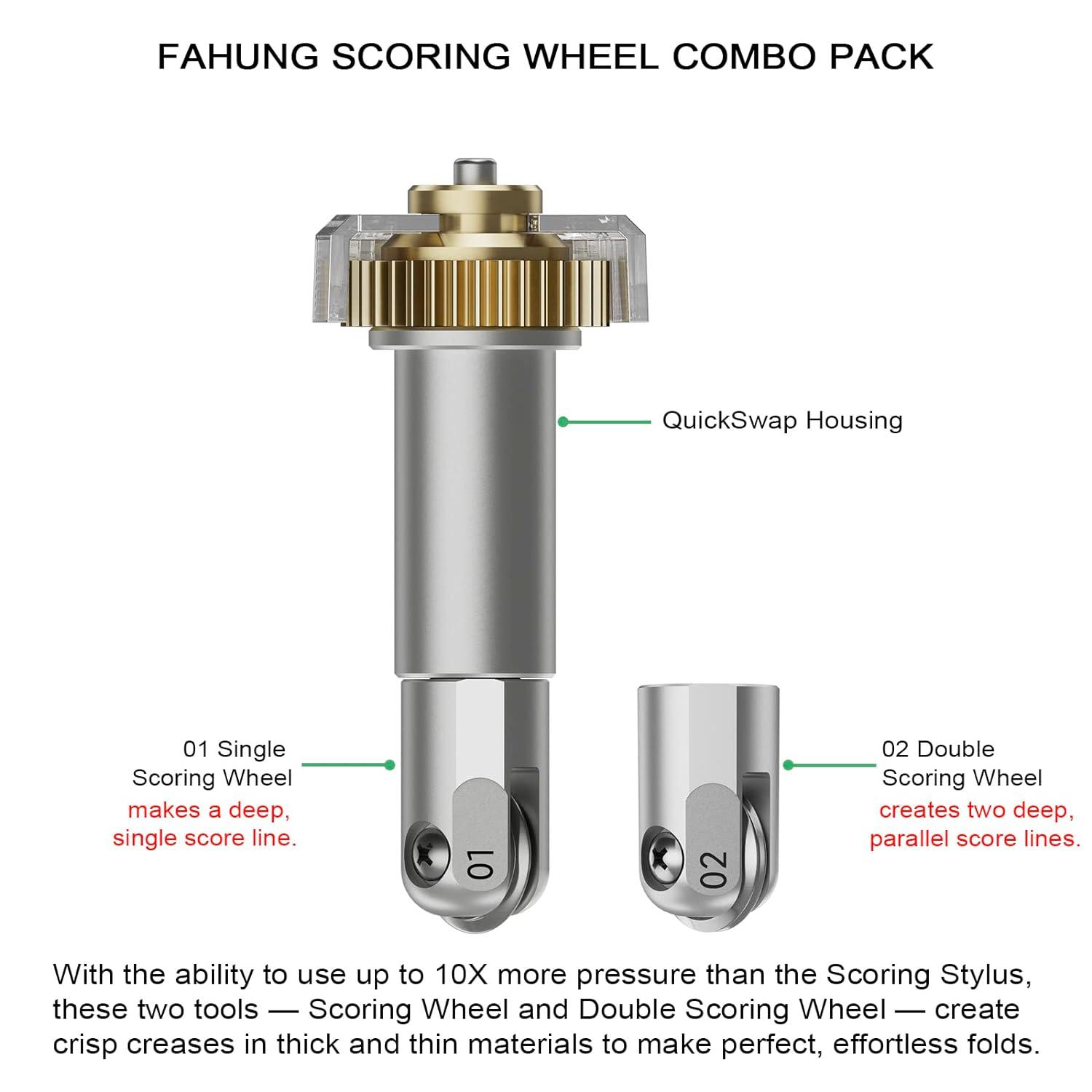 Scoring Wheel Combo Pack for Cricut Maker 3 - 01 & 02 Tip with Drive ...