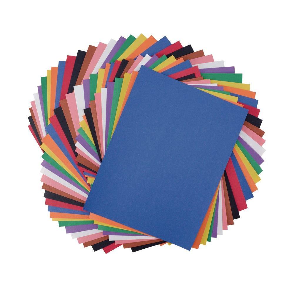 Assorted Colors 9x12 Heavyweight Construction Paper - 50 Sheets for ...