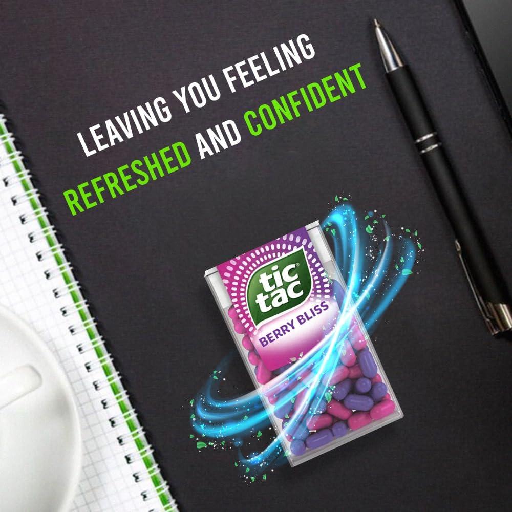Berry Bliss Tic Tac Mint Sweets - 8 Count Pack for Refreshing Little ...