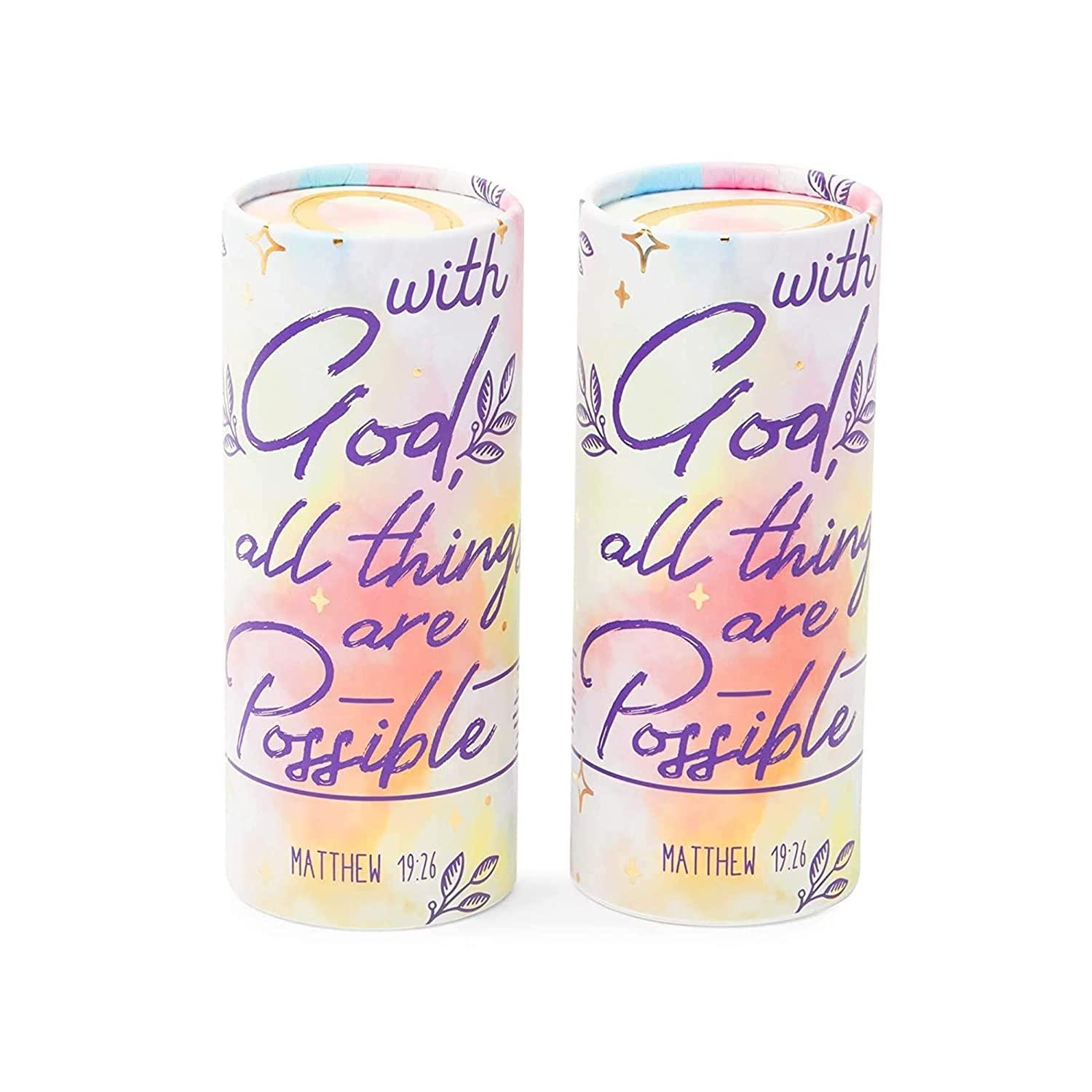 Cylinder Tissue Boxes - 400 Wipes - Religious Quotes (8 Pack) | Buy Now ...