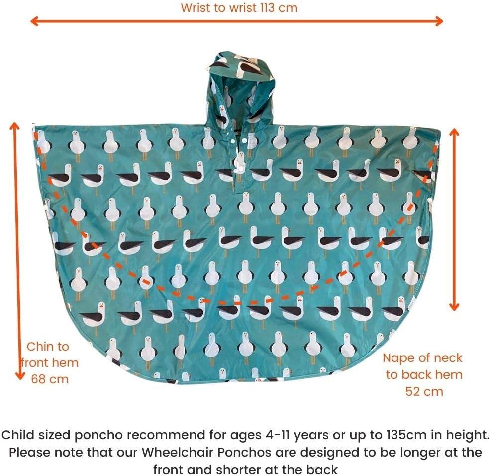 BundleBean Kids Wheelchair Poncho | Waterproof Rain Poncho for Ages 4 ...