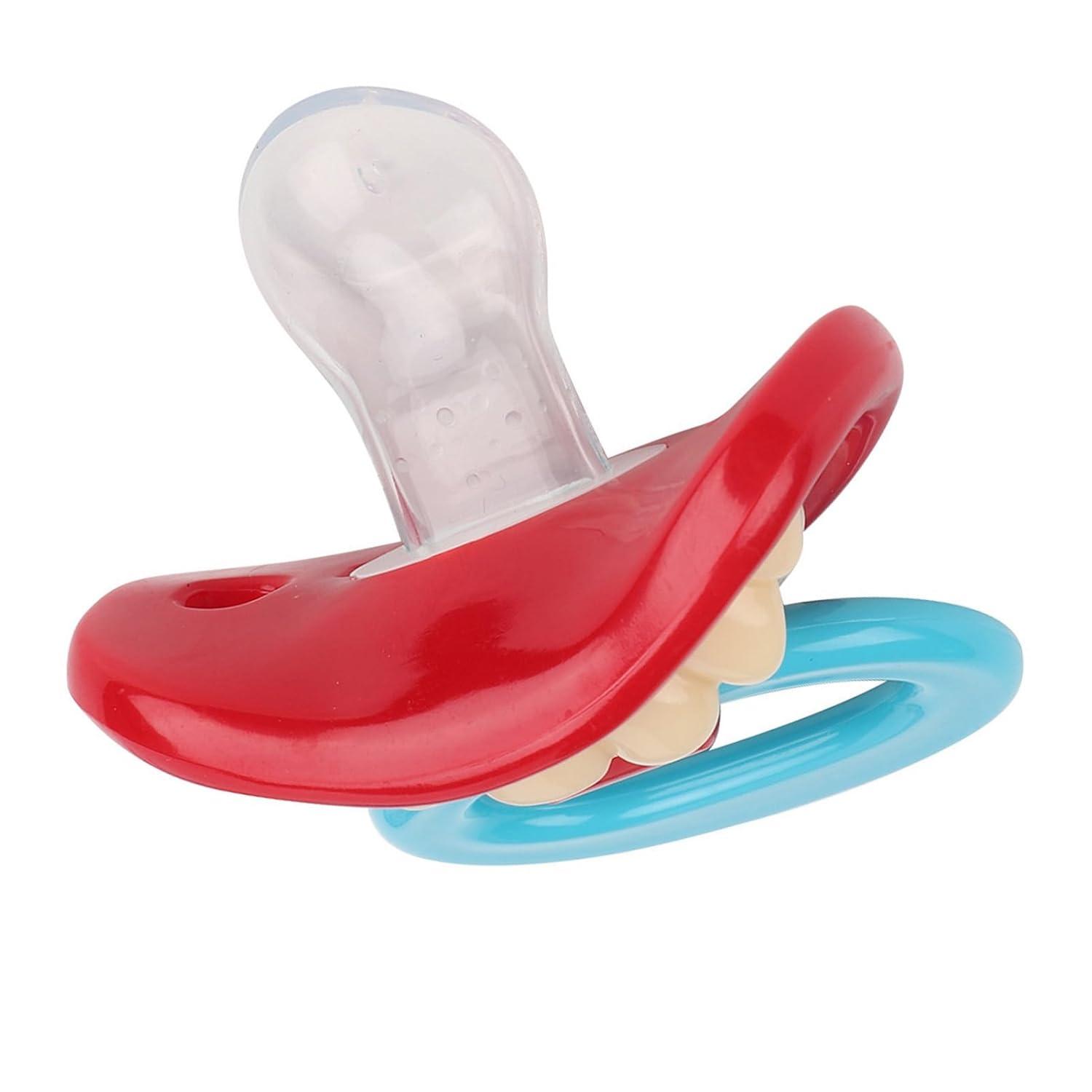 Cute Silicone Baby Pacifier Dummy - Funny & Safe Baby Soother with Pull ...
