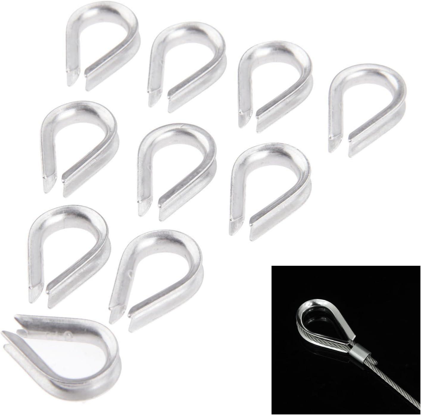 10Pcs 1/8 Wire Rope Chain Thimble for Boat Rigging | 316 Stainless ...