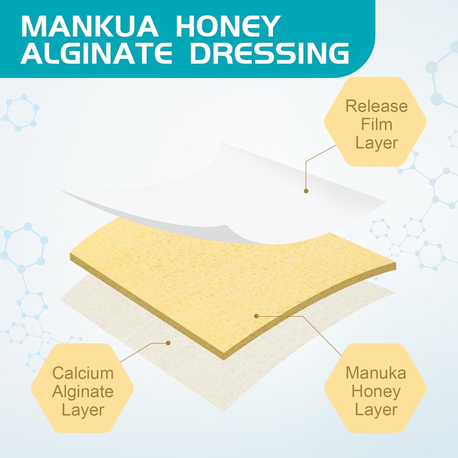 Buy Manuka Honey Calcium Alginate Wound Dressing | Medical Grade Wound ...