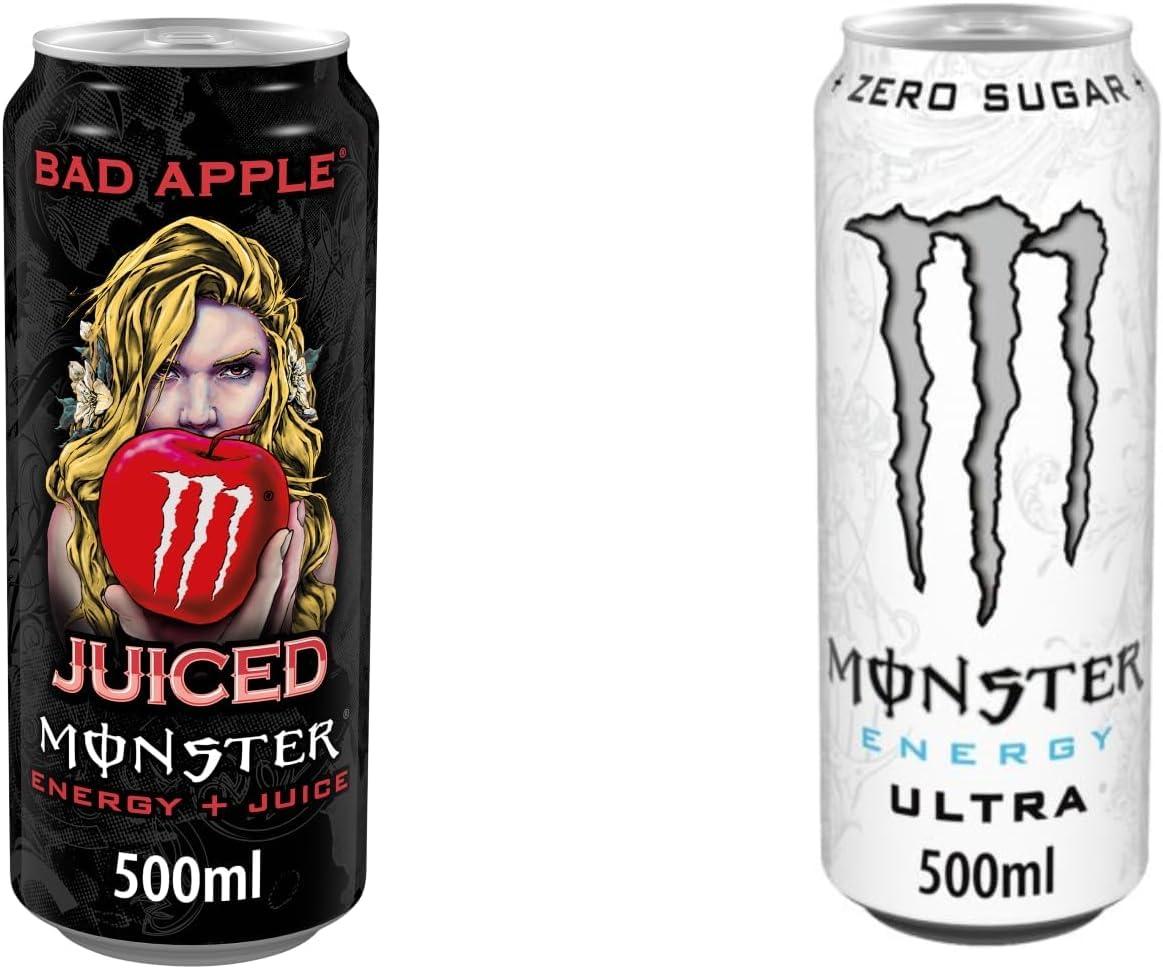 Monster Bad Apple & Monster Ultra White (12 Cans of Each) Bad Apple 12 ...