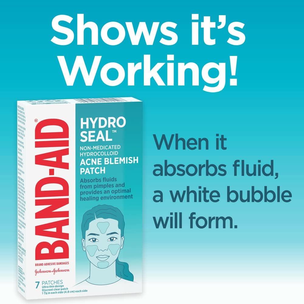 Band-Aid Hydro Seal Acne Blemish Patch - Hydrocolloid Pimple Patches ...
