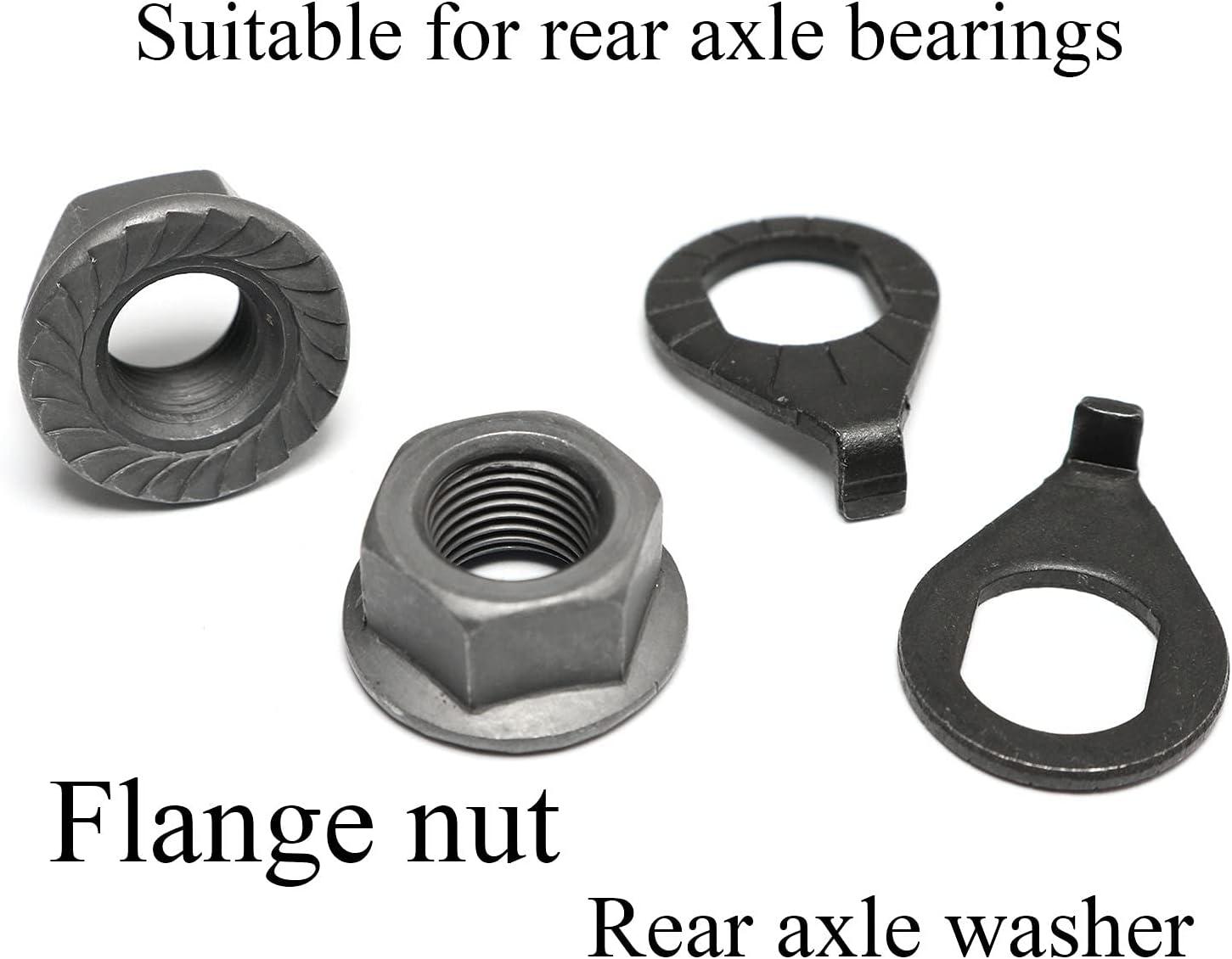 304 Stainless Steel Bicycle Hub Flange Axle Nut Kit - 3 Sizes, Front ...