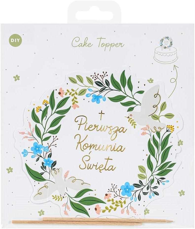 First Holy Communion Cake Topper Pierwsza Komunia wi ta Paper Topper ...