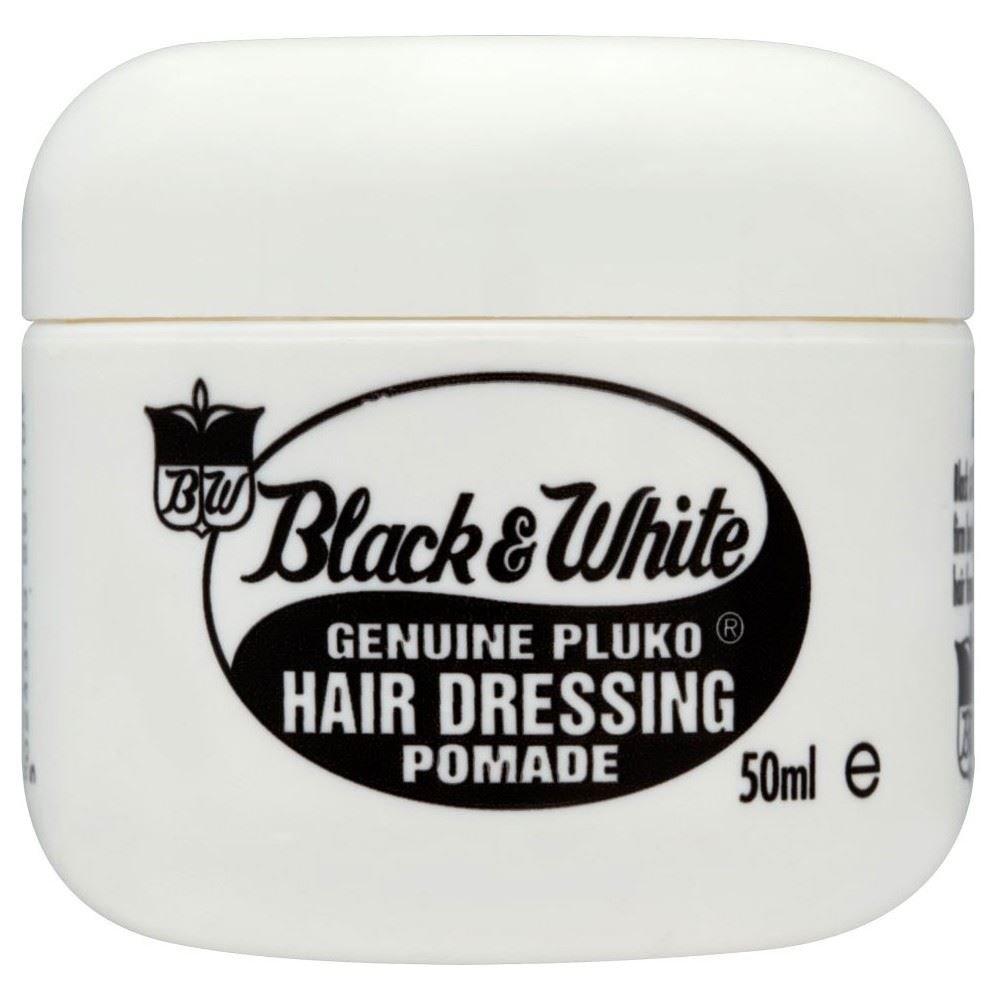 Black and White Genuine Pluko Hair Dressing Pomade (50ml) - Pack of 2 ...