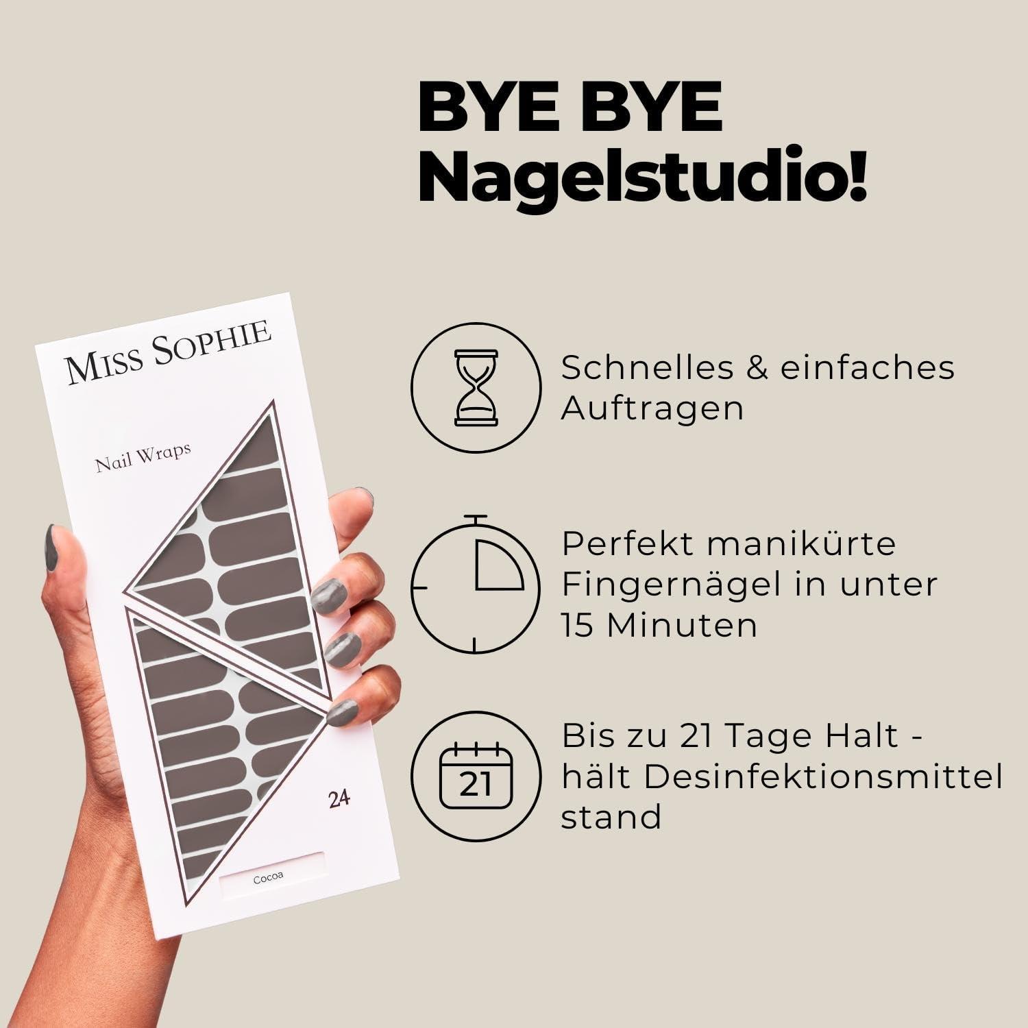 Original Miss Sophie Nagel Cocoa I 24 Ultra-Thin Nail Polish Stripes ...