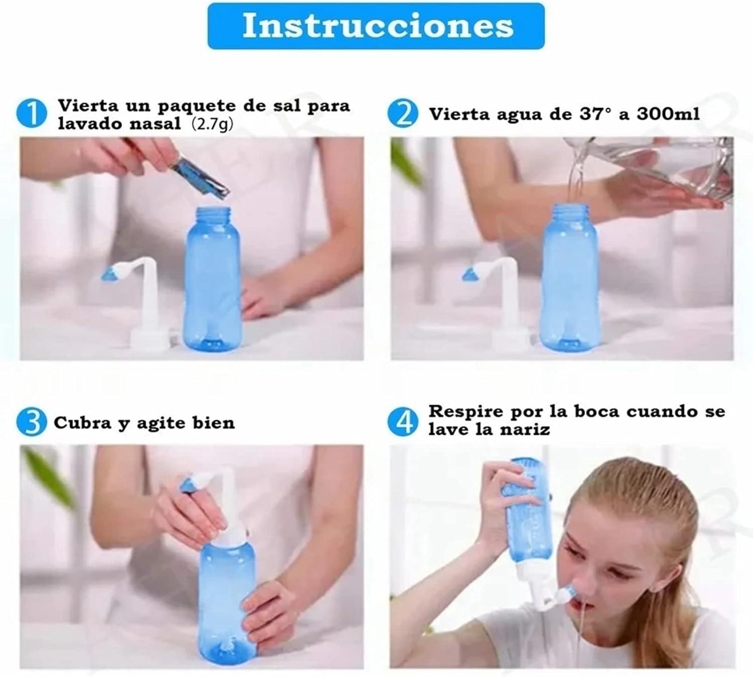 300ml Nose Rinse Bottle Food Nasal Wash Cleaner Nasal Flush Bottle for ...