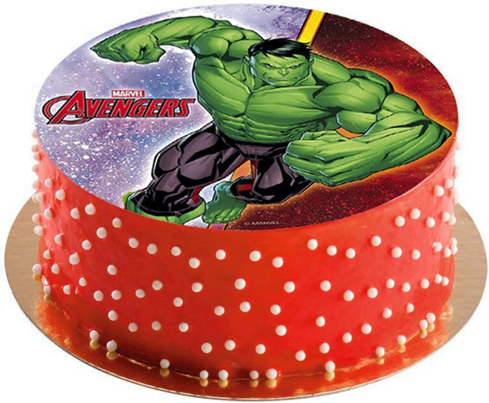 Cake Topper Children's Birthday - Hulk Avengers Edible Imagen - Round ...