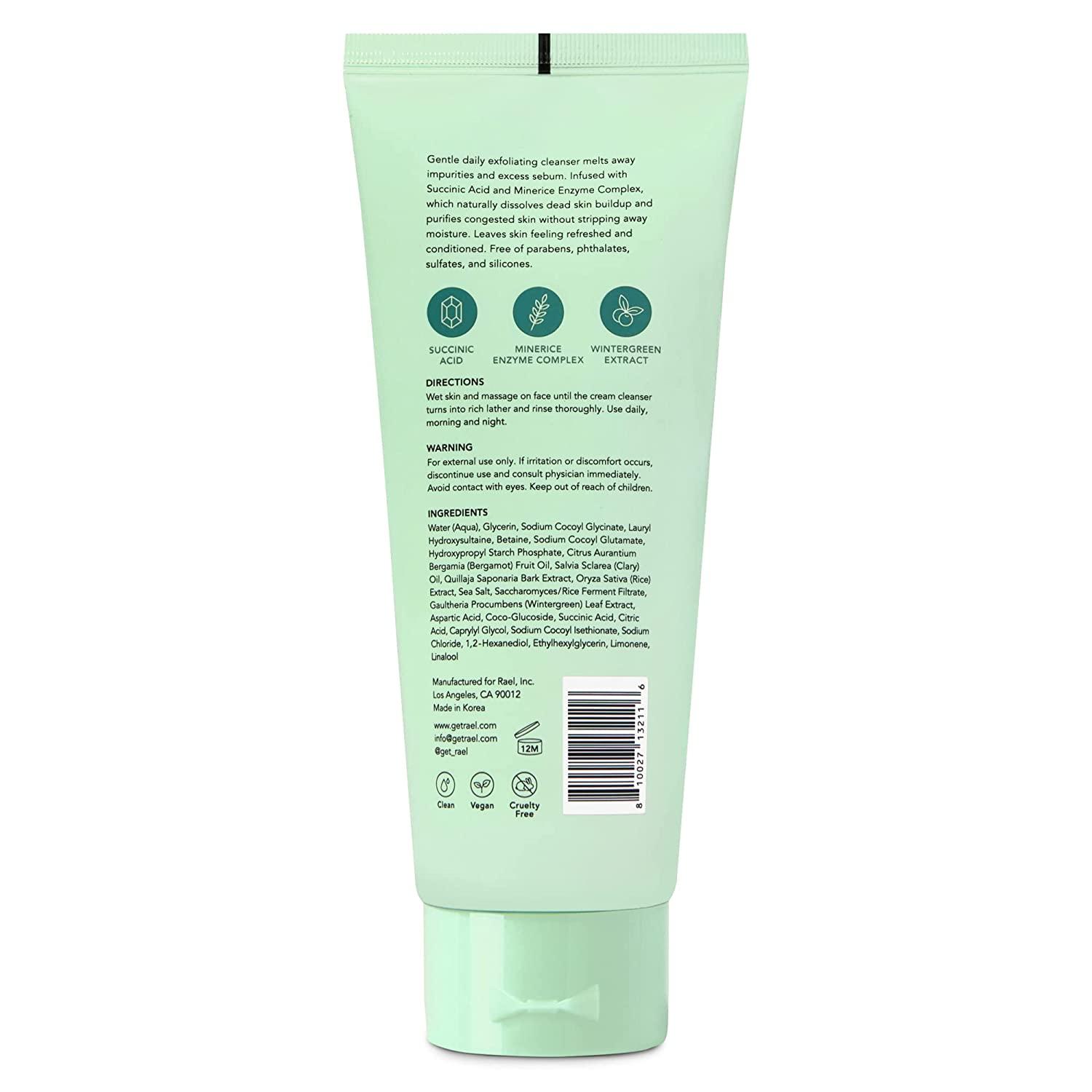 Rael Miracle Clear Exfoliating Cleanser - Succinic Acid & Minerice ...
