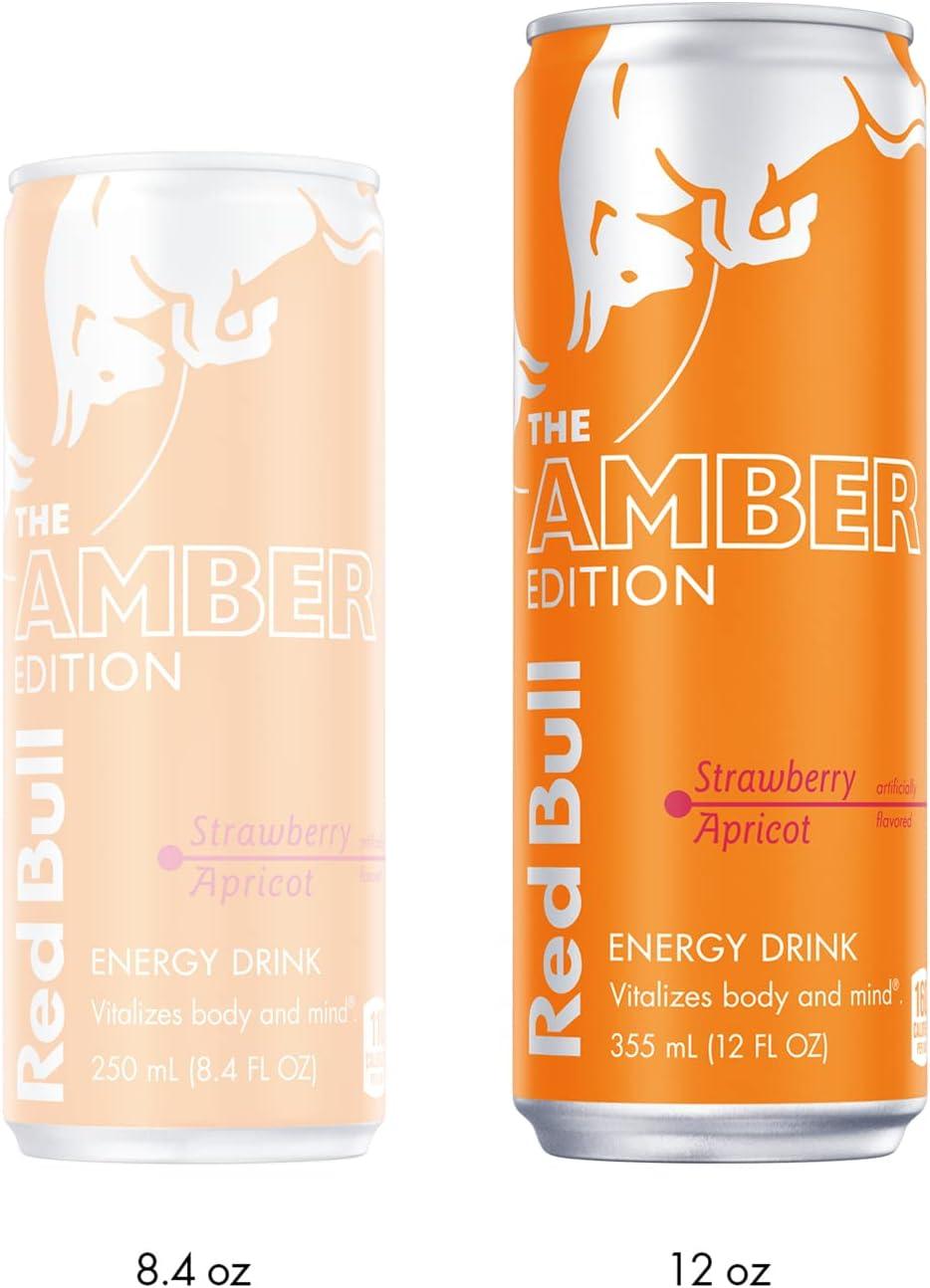 Red Bull Energy Drink Amber Edition Strawberry Apricot 12 fl oz (24 ...